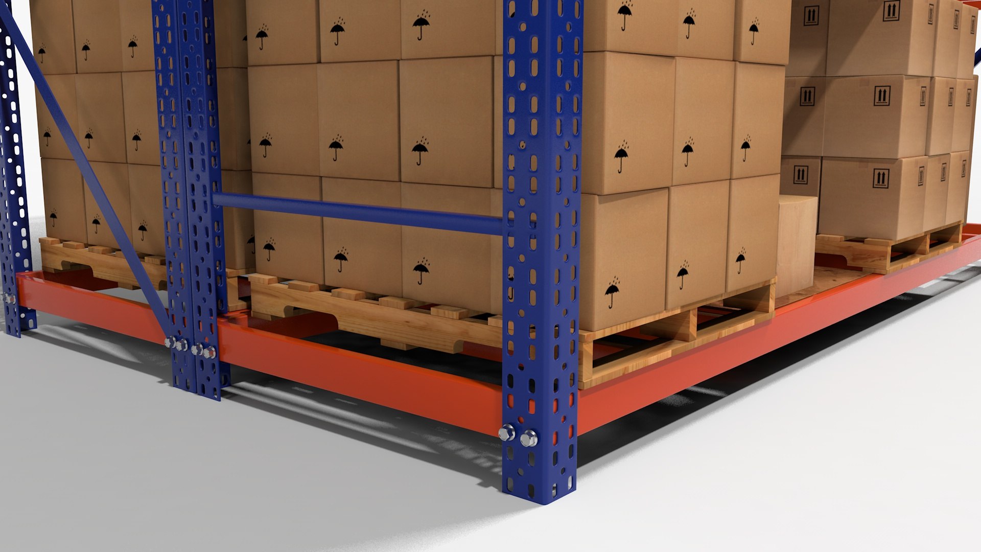 3D Warehouse Pallet Rack Model - TurboSquid 1471827