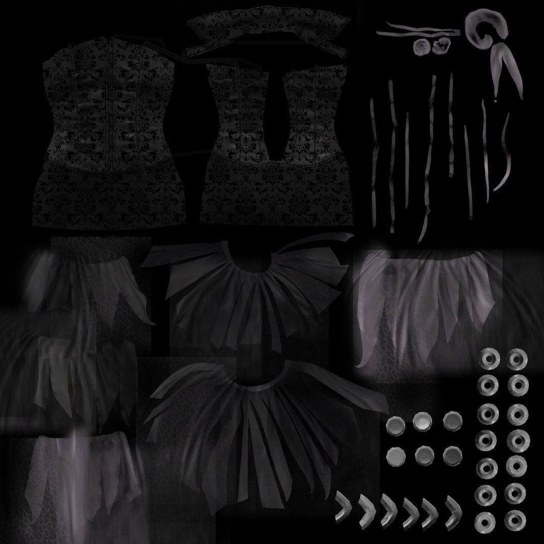 3D Burlesque Corset Dress Model - TurboSquid 1805023