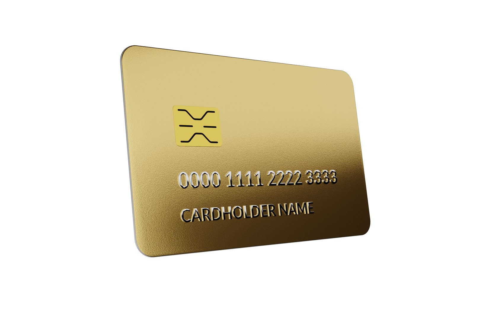 3D Gold Bank Credit Card Model - TurboSquid 2132058