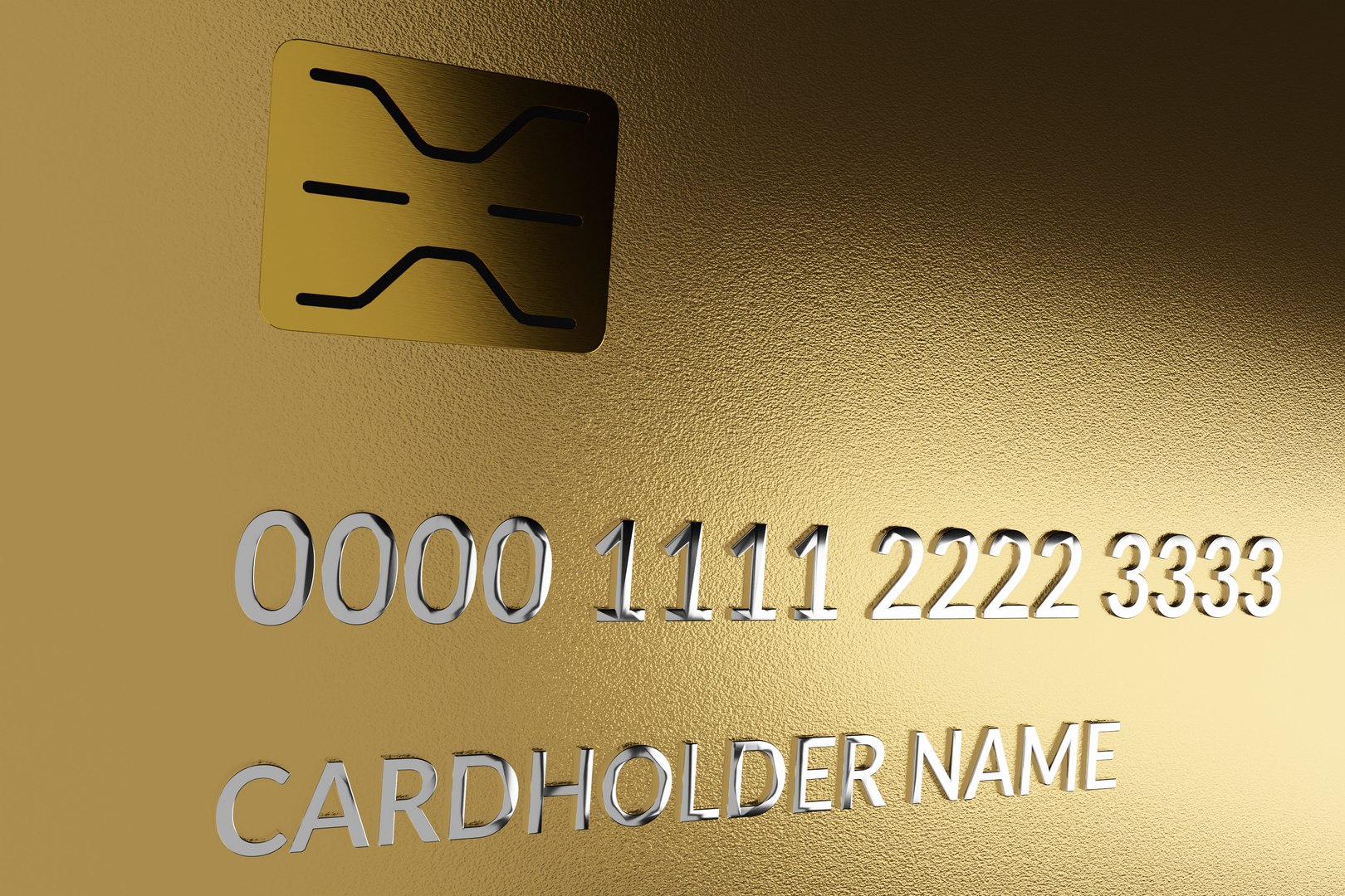 3D Gold Bank Credit Card Model - TurboSquid 2132058