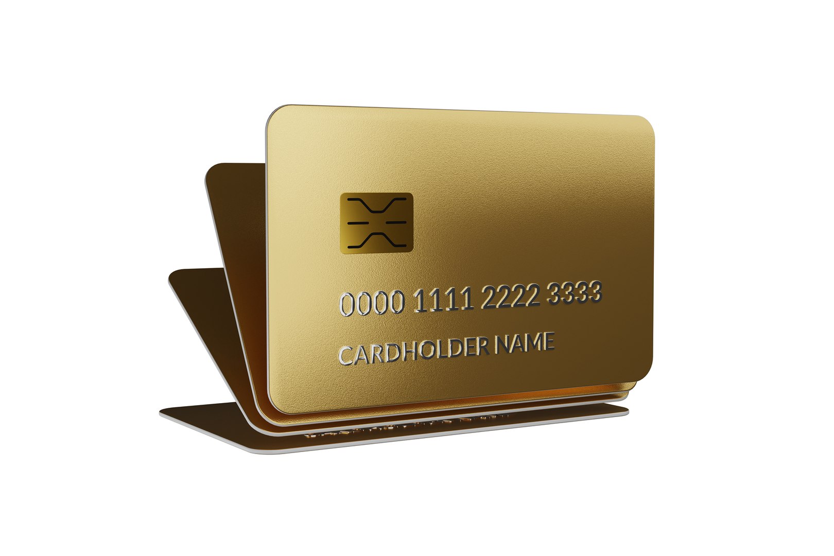 3D Gold Bank Credit Card Model - TurboSquid 2132058