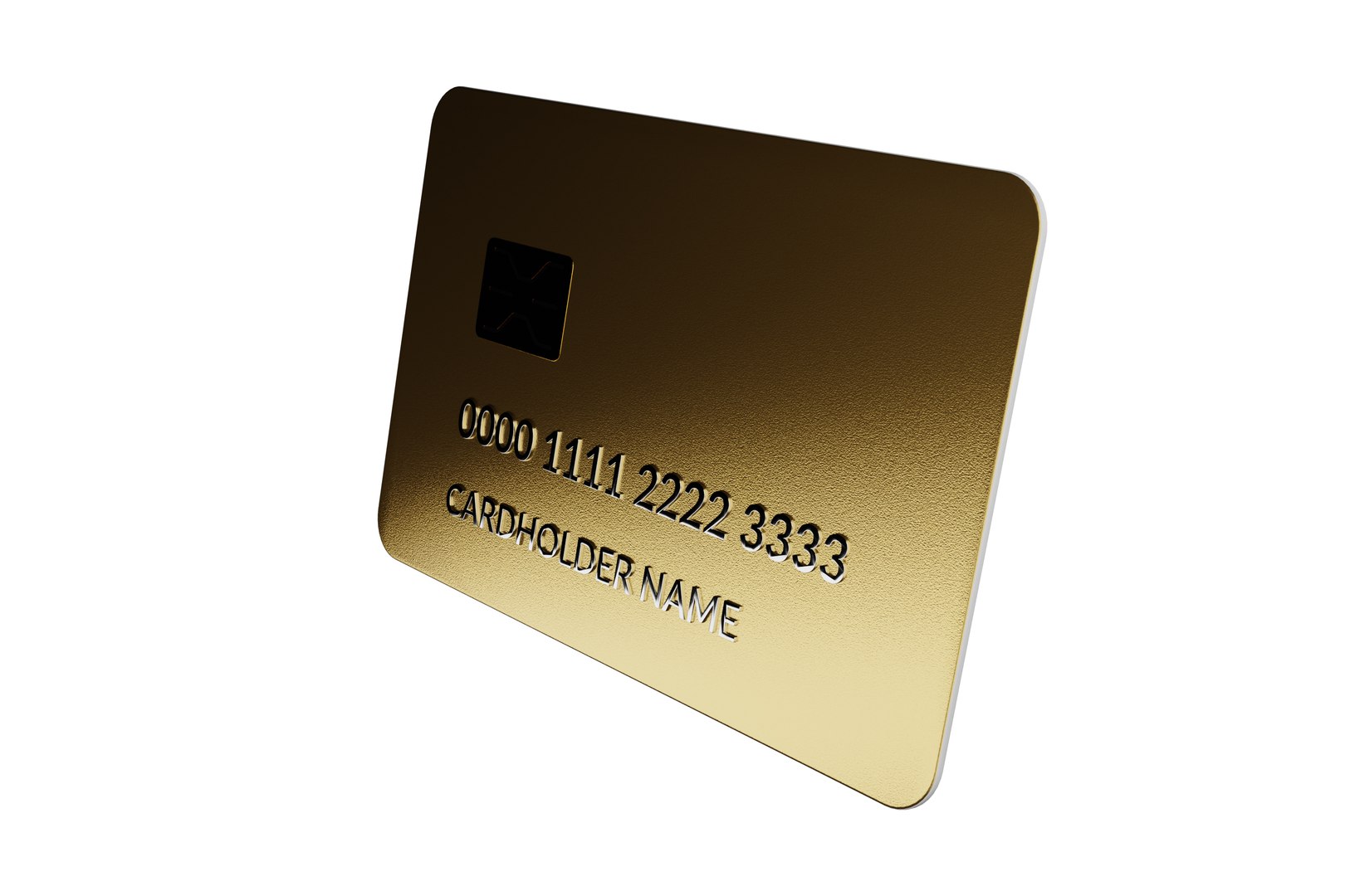 3D Gold Bank Credit Card Model - TurboSquid 2132058