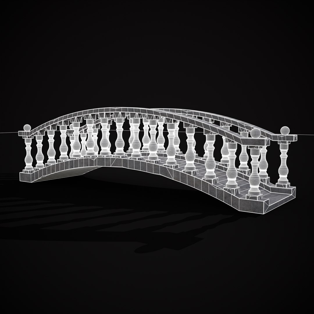 3D Stone Curved Bridge model - TurboSquid 2079035
