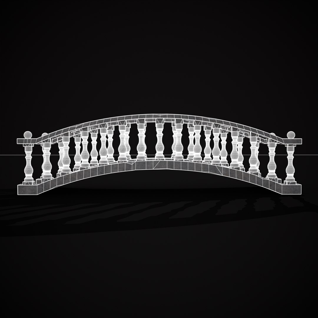 3D Stone Curved Bridge Model - TurboSquid 2079035