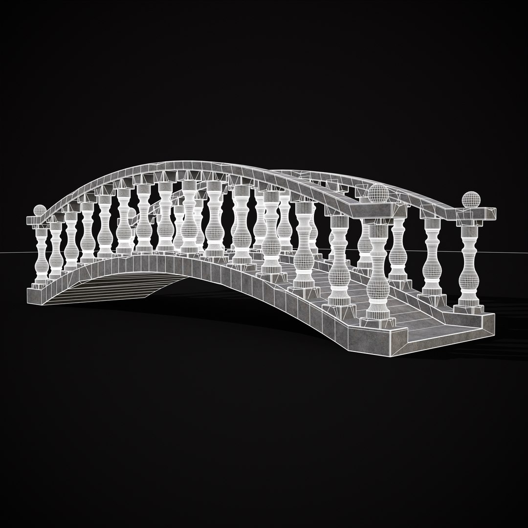 3D Stone Curved Bridge model - TurboSquid 2079035