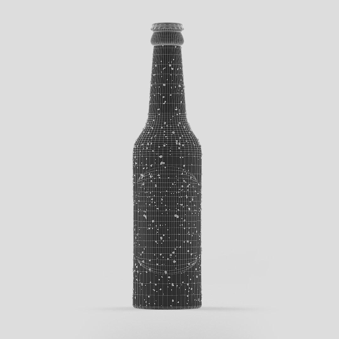 3D green beer bottle model - TurboSquid 1245360