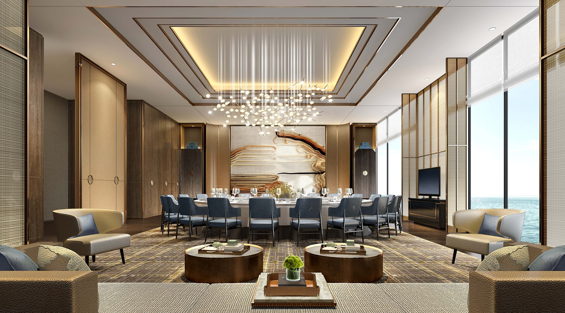 3D Collection Of Premium Restaurant Private Dining Room Model ...
