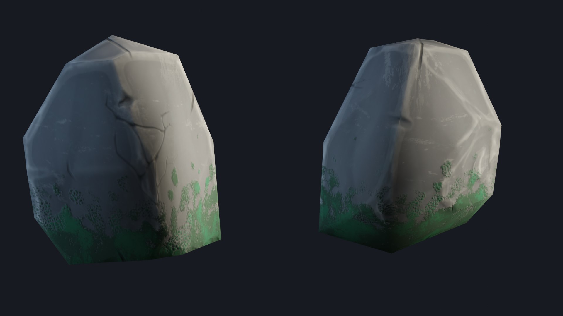 3D Set Of 10 Stylized Rocks - TurboSquid 1984752