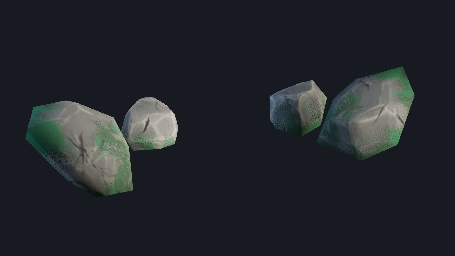 3D Set Of 10 Stylized Rocks - TurboSquid 1984752