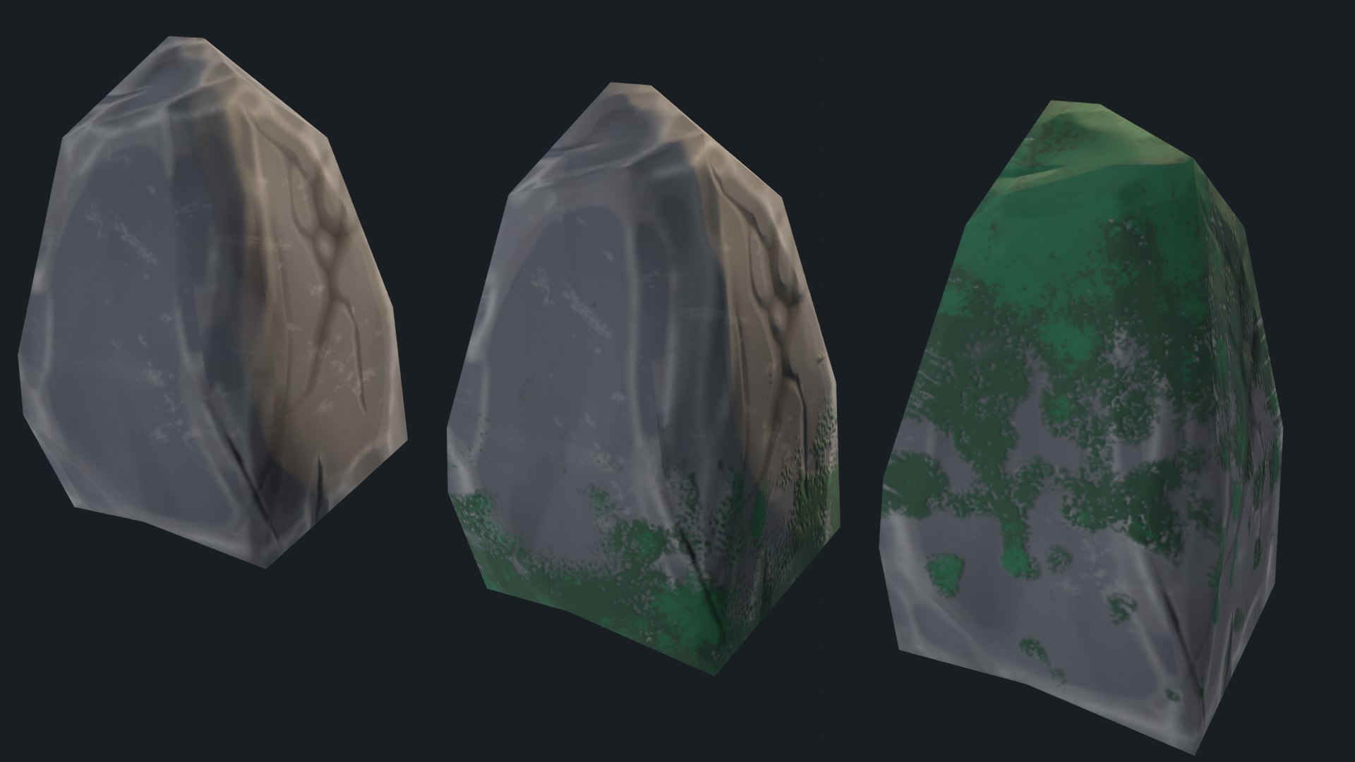 3D Set Of 10 Stylized Rocks - TurboSquid 1984752