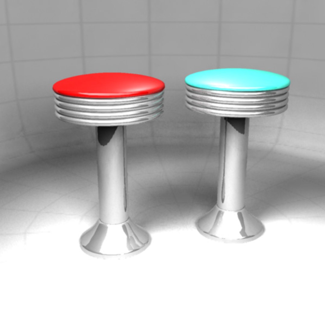 Diner Stool Obj