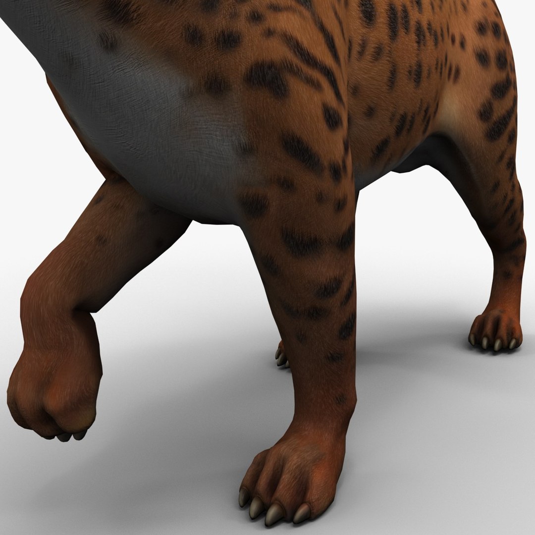 3d model smilodon 2 rigged