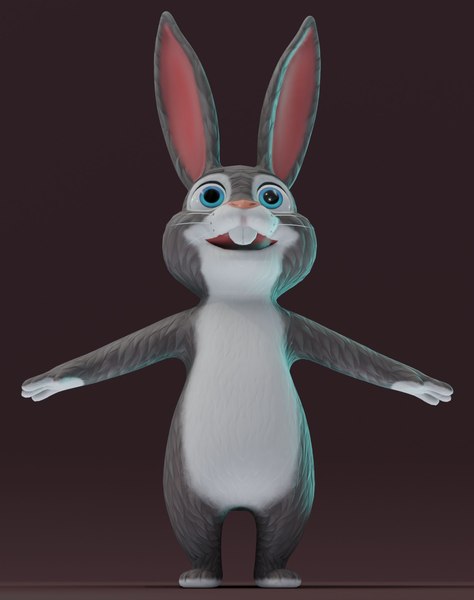 3D Cartoon Rabbit model - TurboSquid 1734856