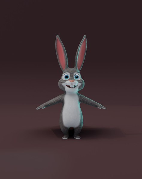 3D Cartoon Rabbit model - TurboSquid 1734856