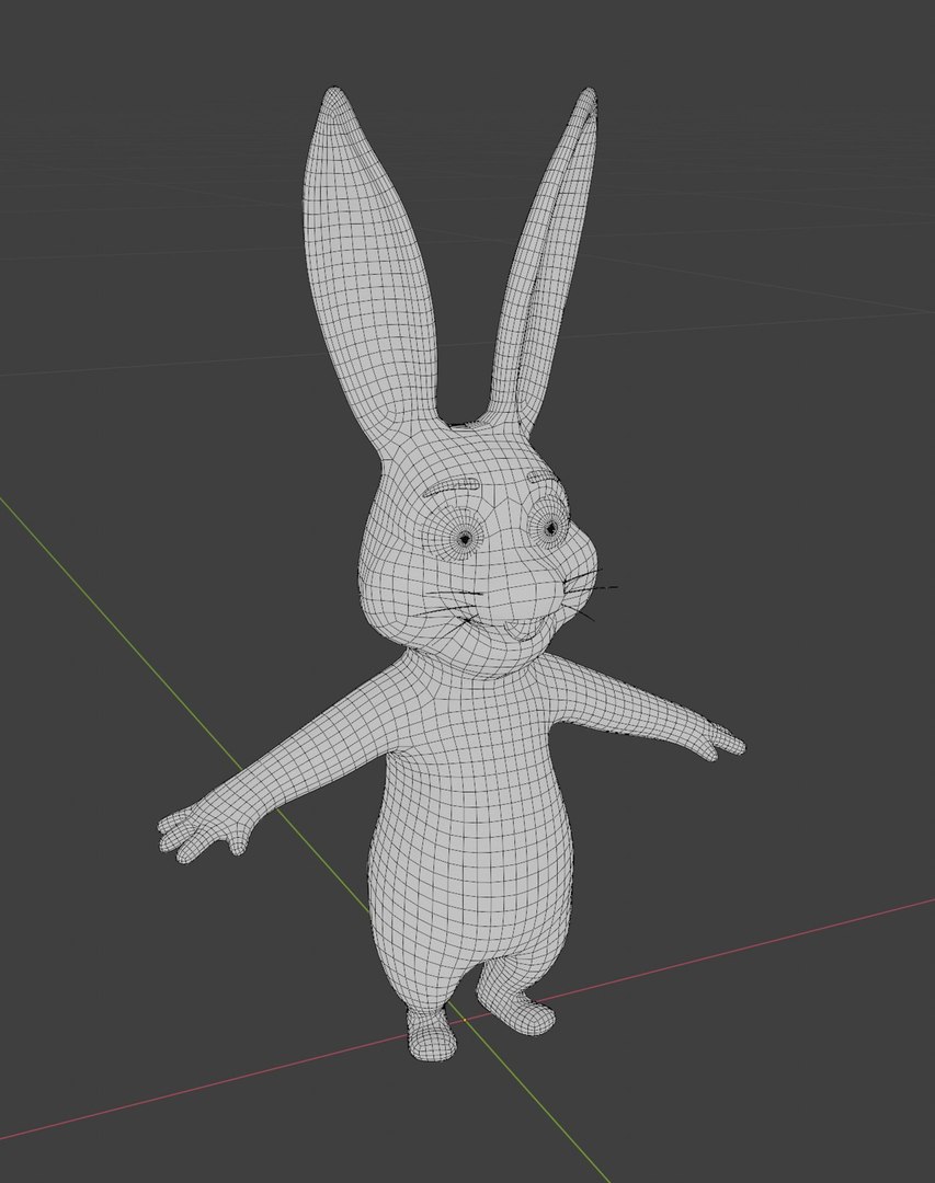 3D Cartoon Rabbit Model - TurboSquid 1734856