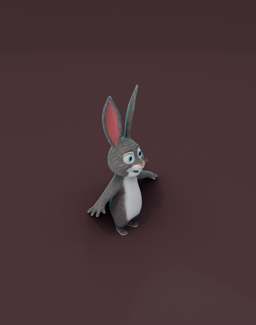 3D Cartoon Rabbit Model - TurboSquid 1734856