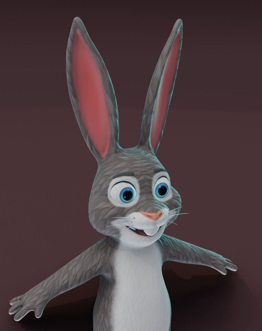3D Cartoon Rabbit Model - TurboSquid 1734856