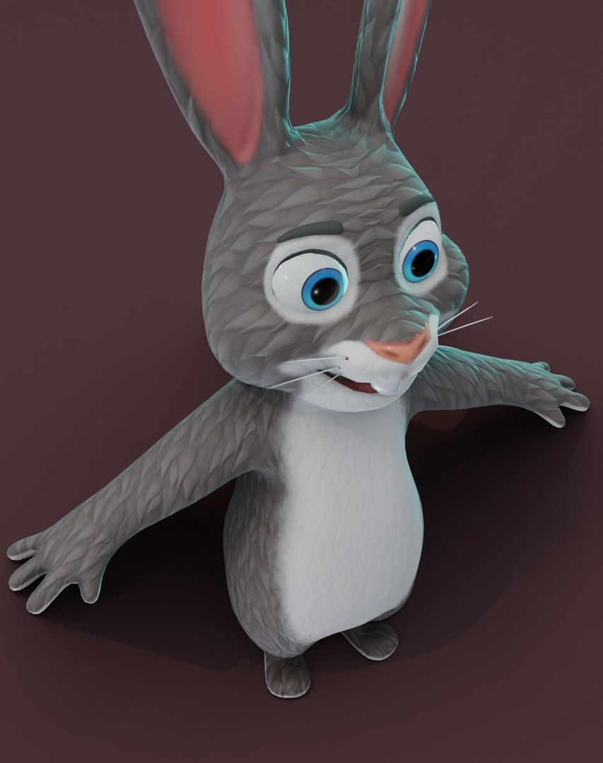 3D Cartoon Rabbit Model - TurboSquid 1734856