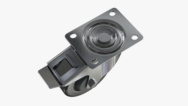 modelo 3d Rueda giratoria de placa con freno - TurboSquid 1476641