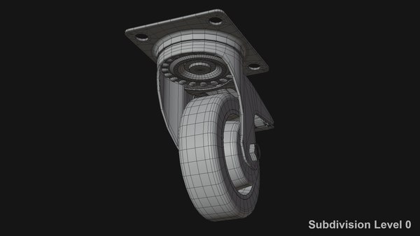 Caster wheel brake 3D model - TurboSquid 1476641