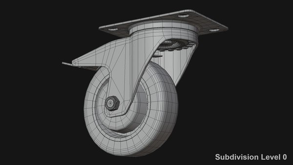 modelo 3d Rueda giratoria de placa con freno - TurboSquid 1476641