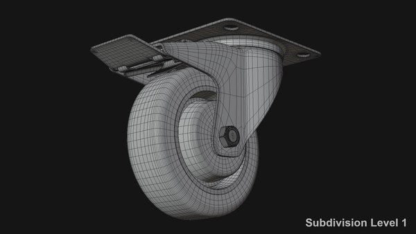 Caster wheel brake 3D model - TurboSquid 1476641