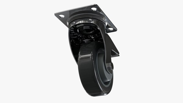 modelo 3d Rueda giratoria de placa con freno - TurboSquid 1476641