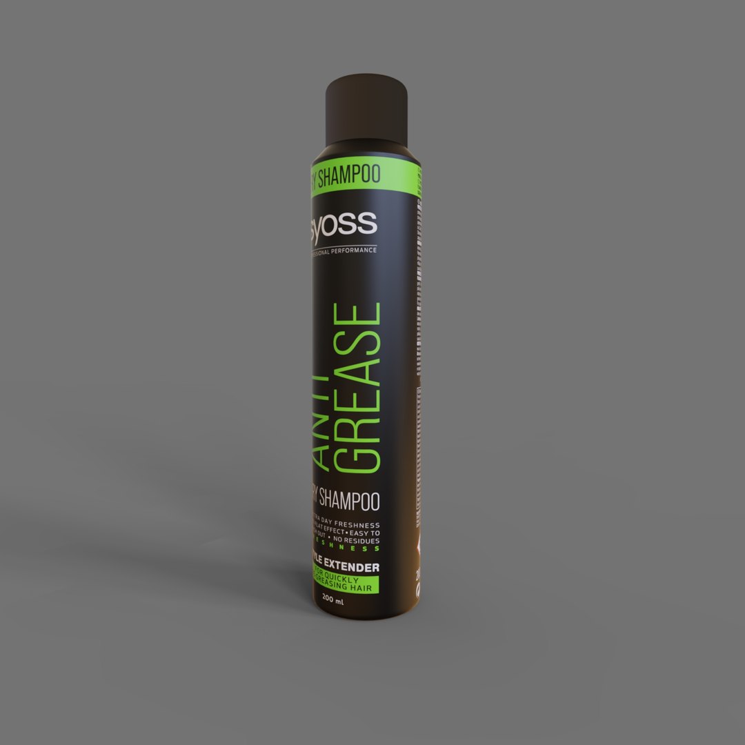 3D Dry Shampoo Schwarzkopf Syoss Anti-grease 200ml Model - TurboSquid ...