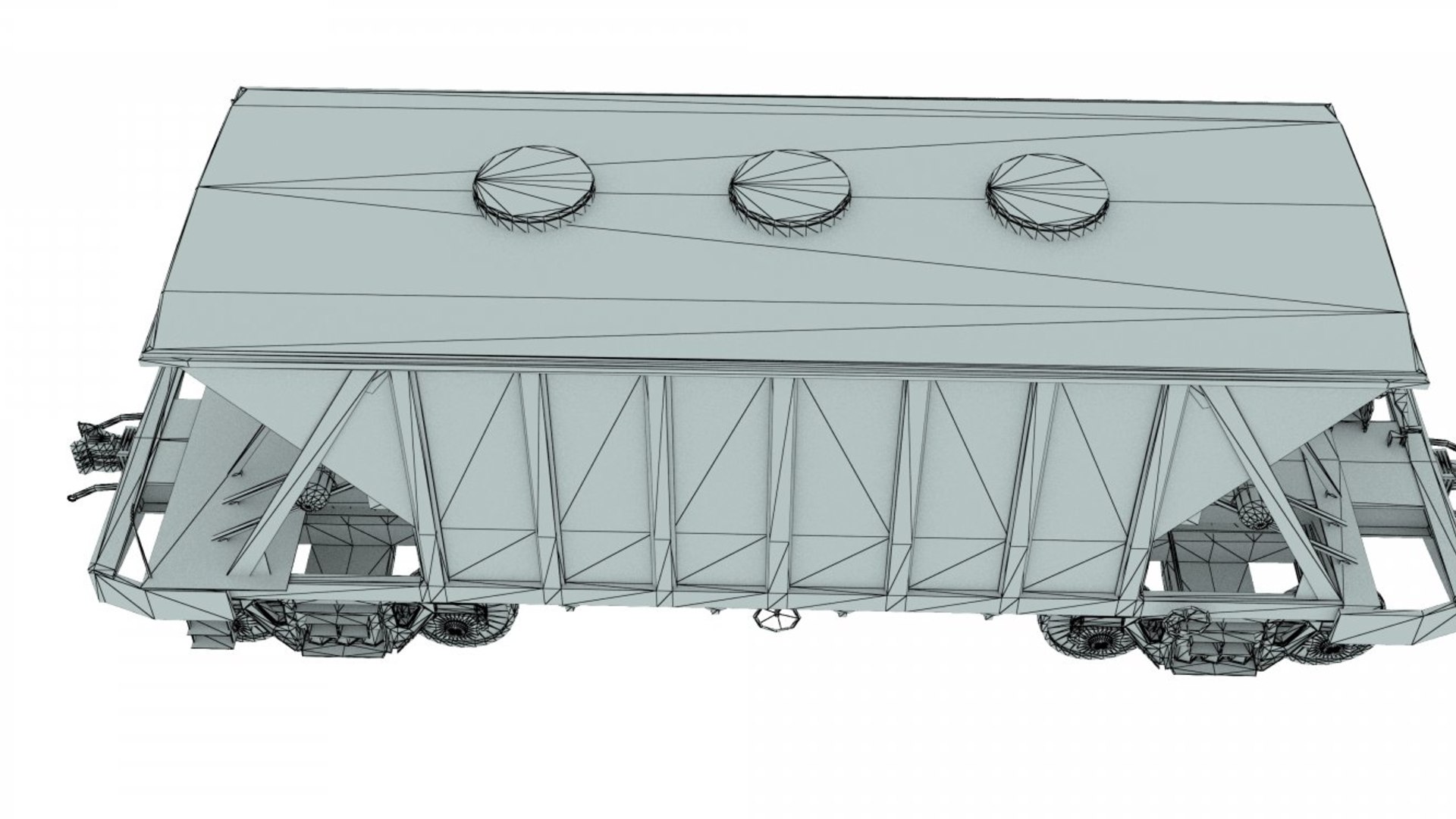 LOw-poly railway hopper car 3D - TurboSquid 2054107