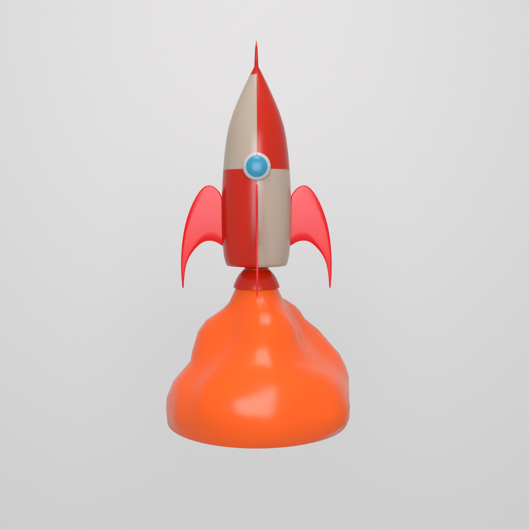 Toy Rocket Decor Piece 3D Model - TurboSquid 2220088