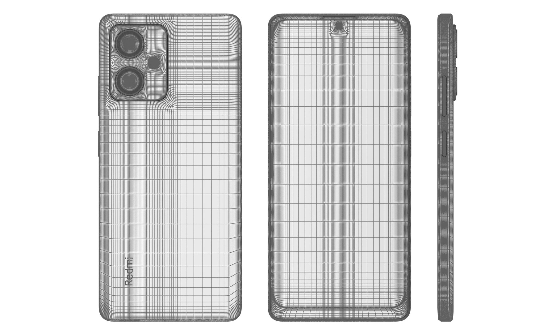 Xiaomi Redmi Note 12 Black model - TurboSquid 1990100