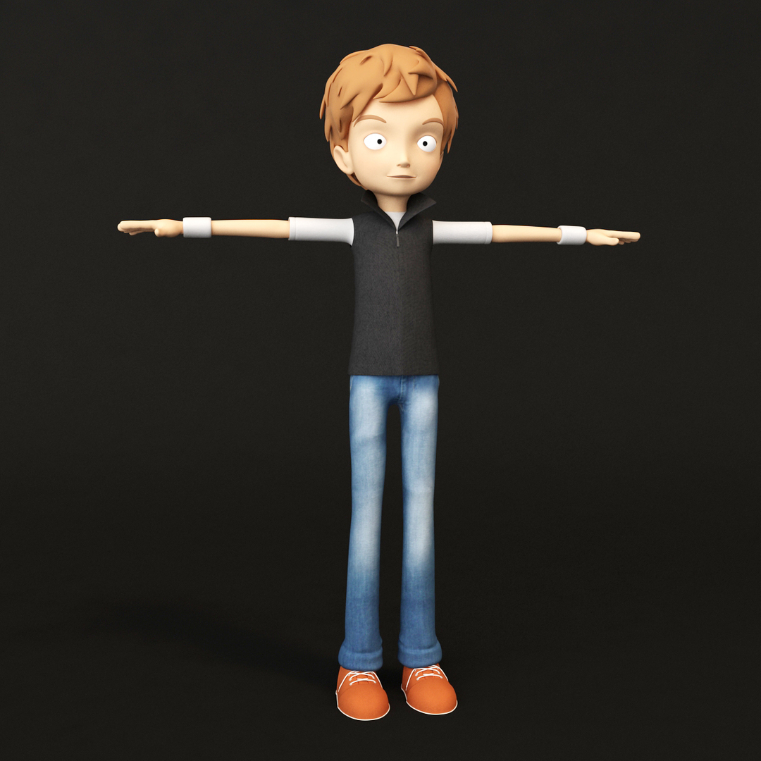 3d model boy cartoon