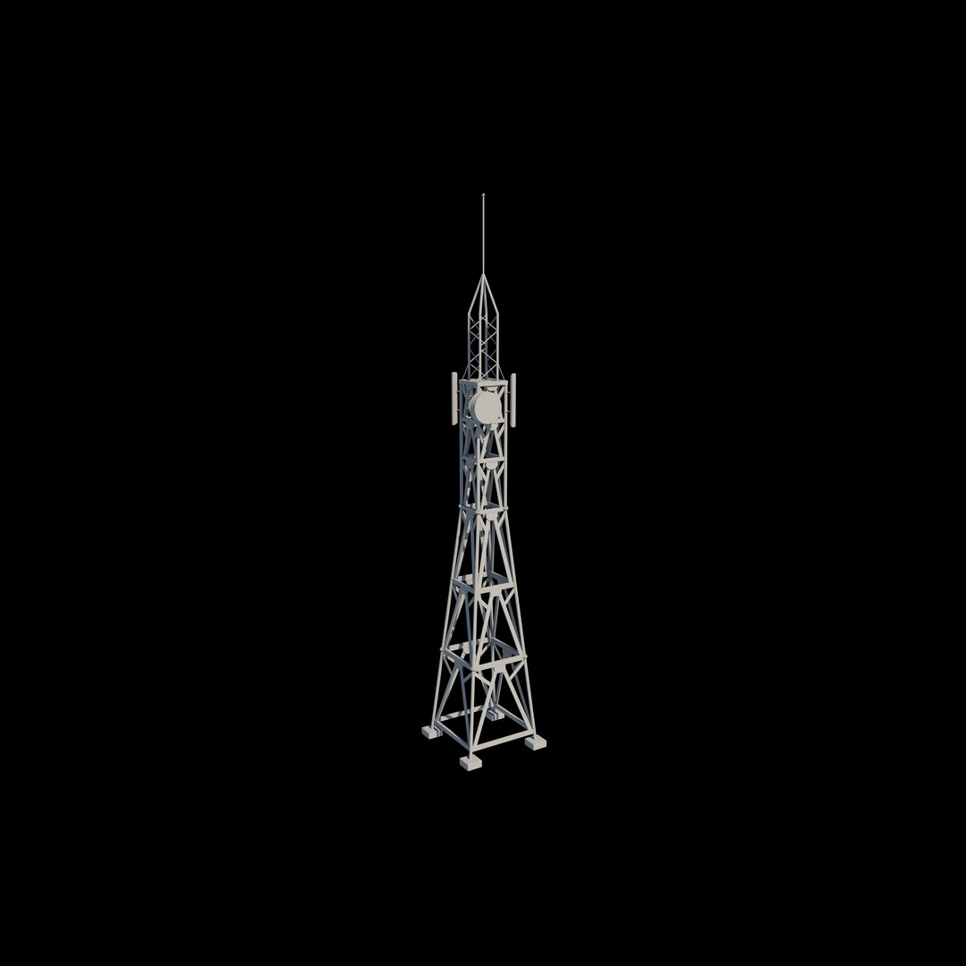 3D Telecommunication Tower 3D Model Model - TurboSquid 2372985