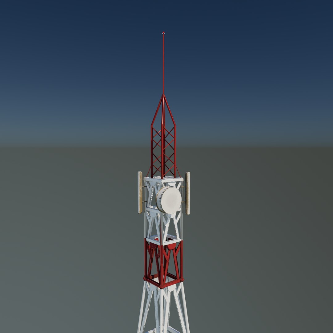 3D Telecommunication Tower 3D Model Model - TurboSquid 2372985