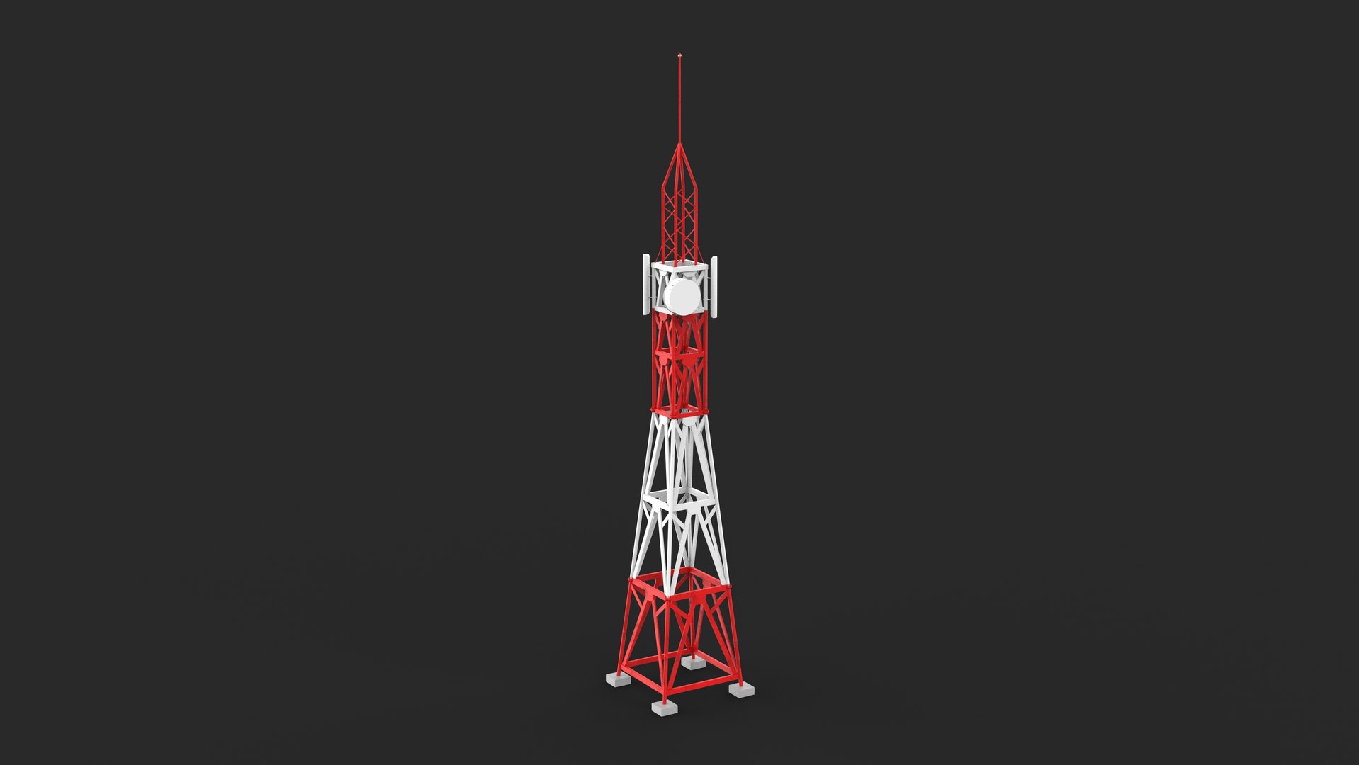 3D Telecommunication Tower 3D Model Model - TurboSquid 2372985