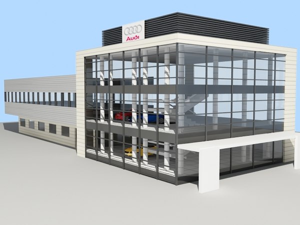 3d model city zipped office buildings