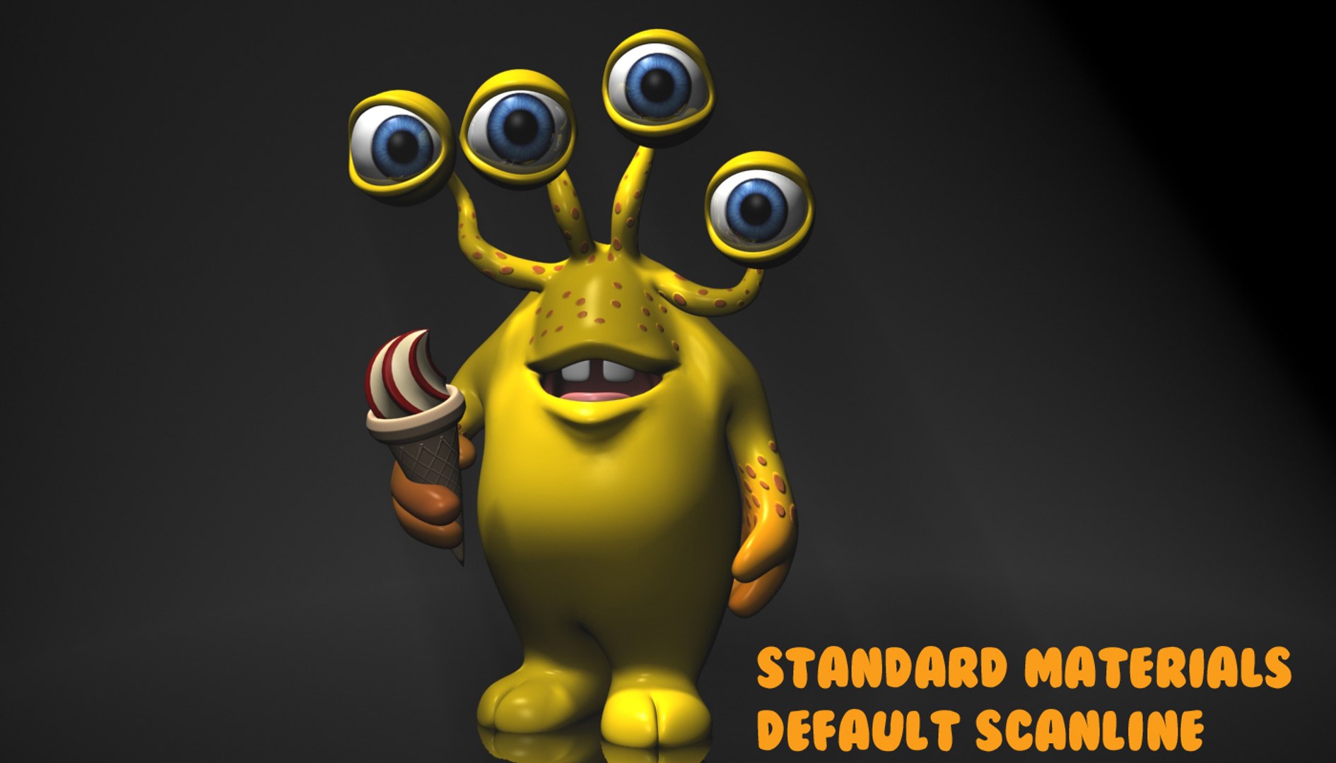 Cute Yellow Monster Rigged 3D - TurboSquid 1478656
