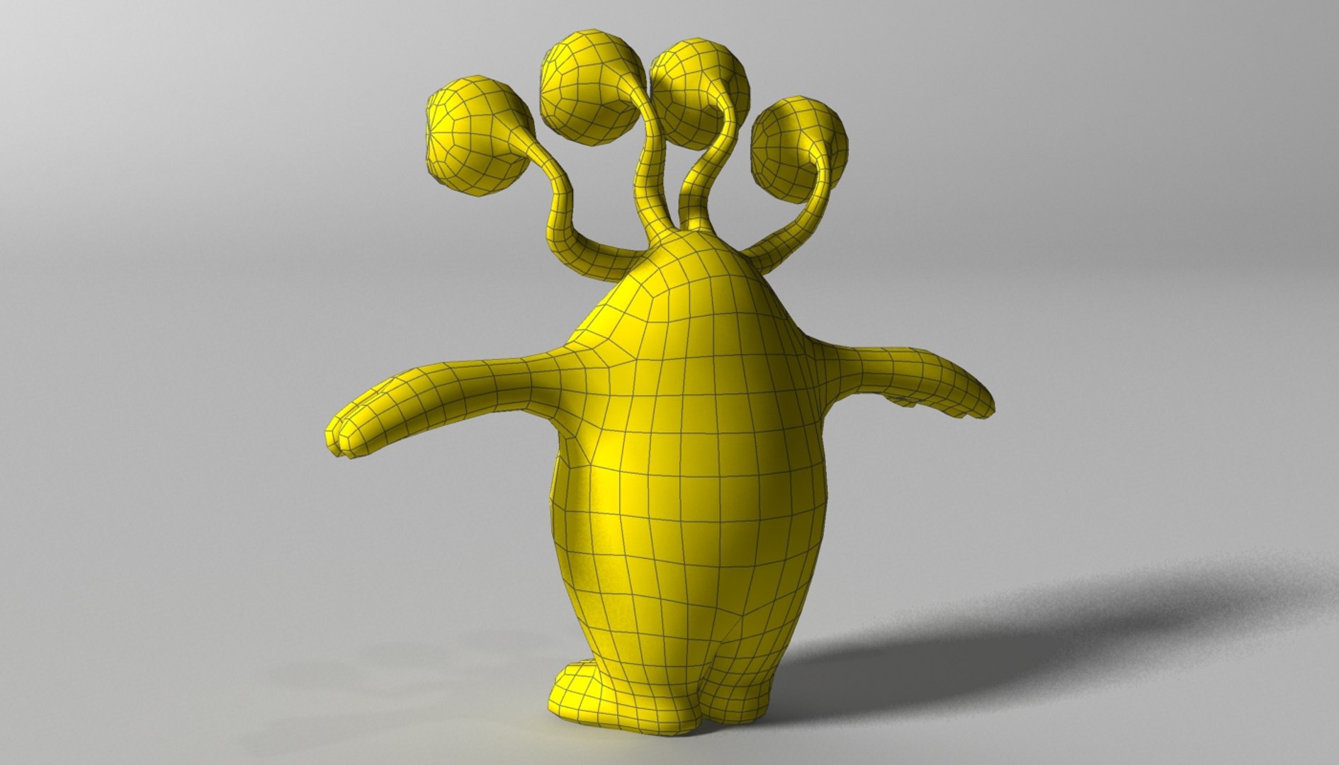 Cute Yellow Monster Rigged 3D - TurboSquid 1478656