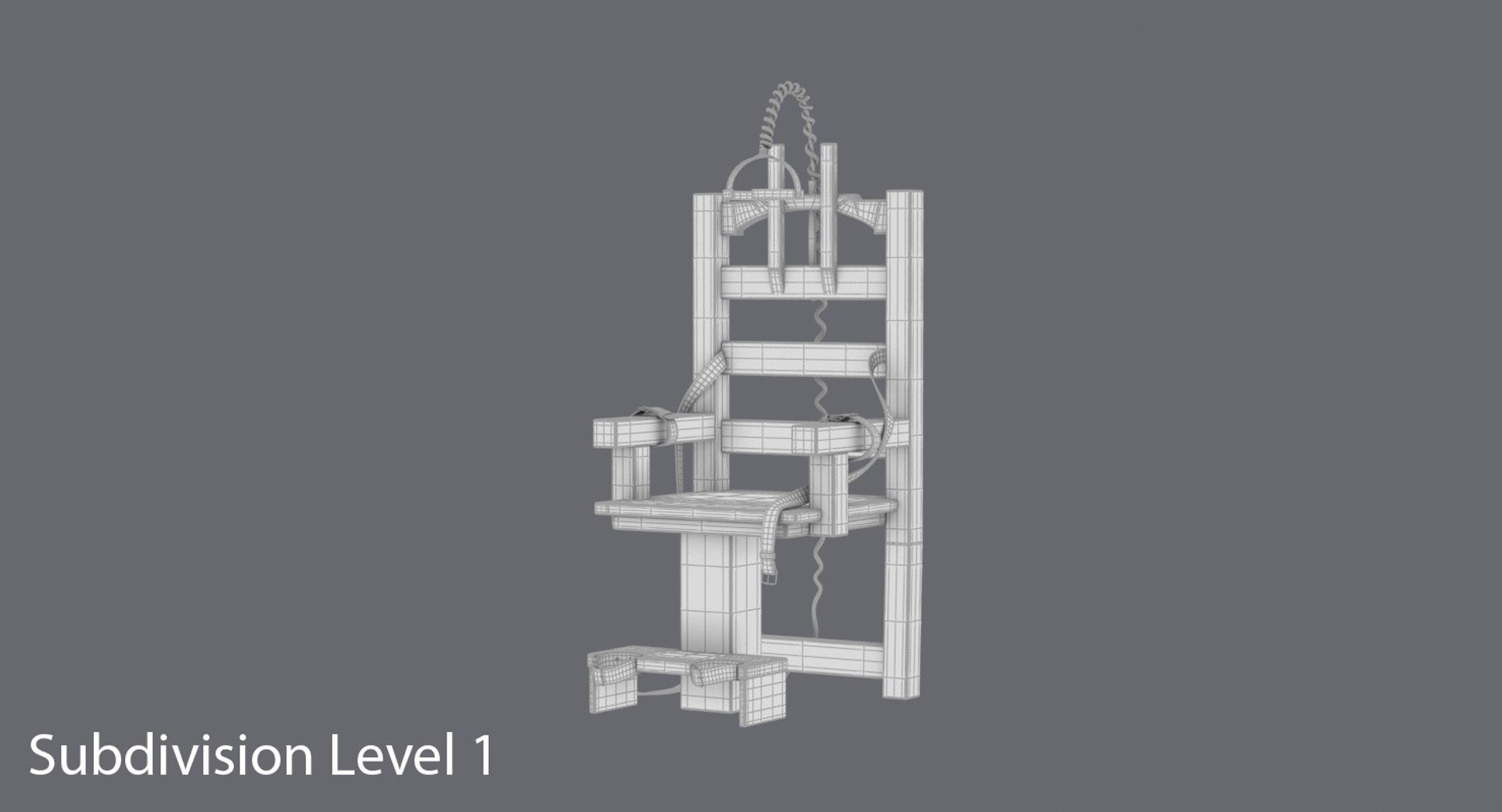 3D Electric-chair---loose-straps Model - TurboSquid 1149140