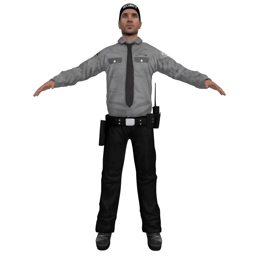 3d Rigged Security 2 Model