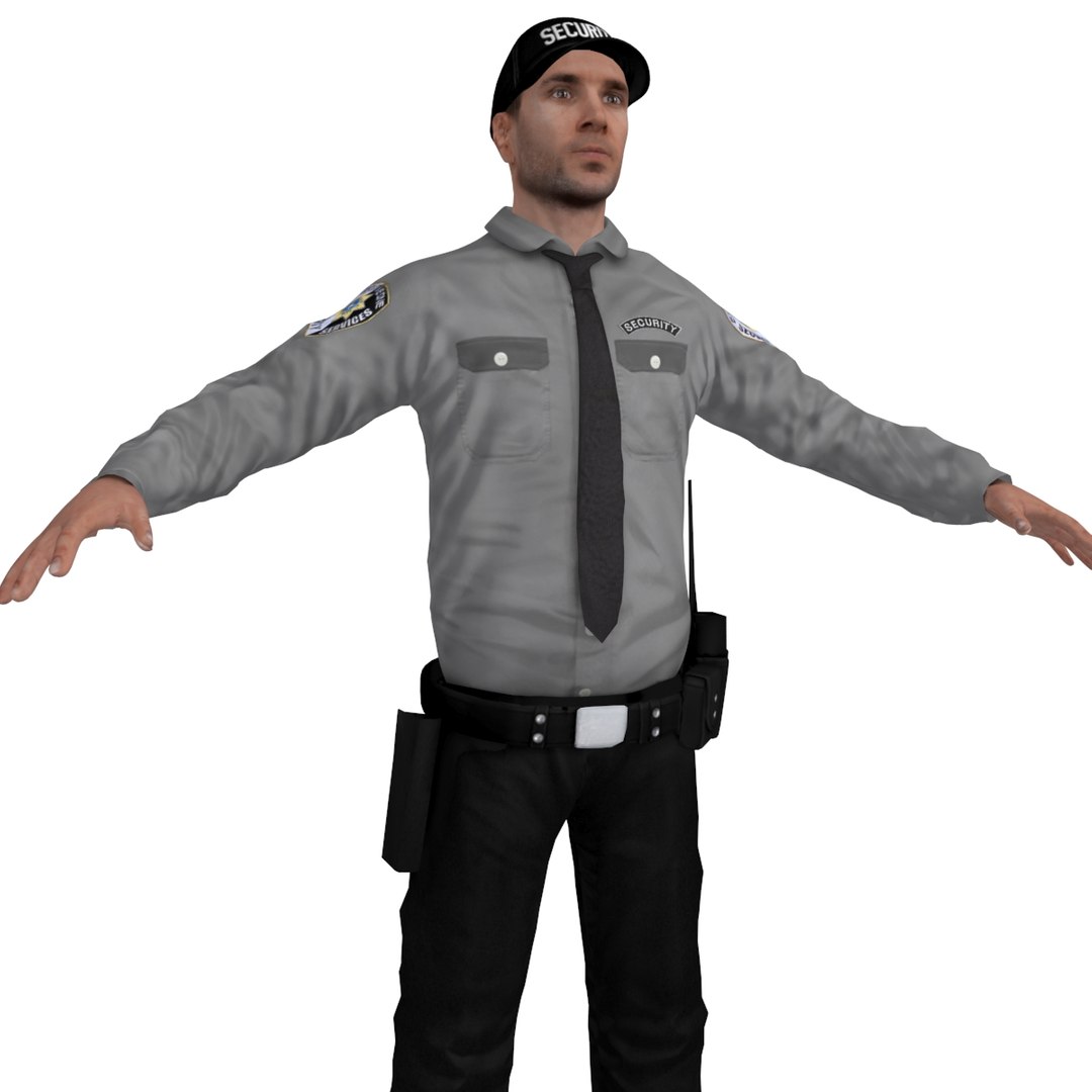 3d Rigged Security 2 Model