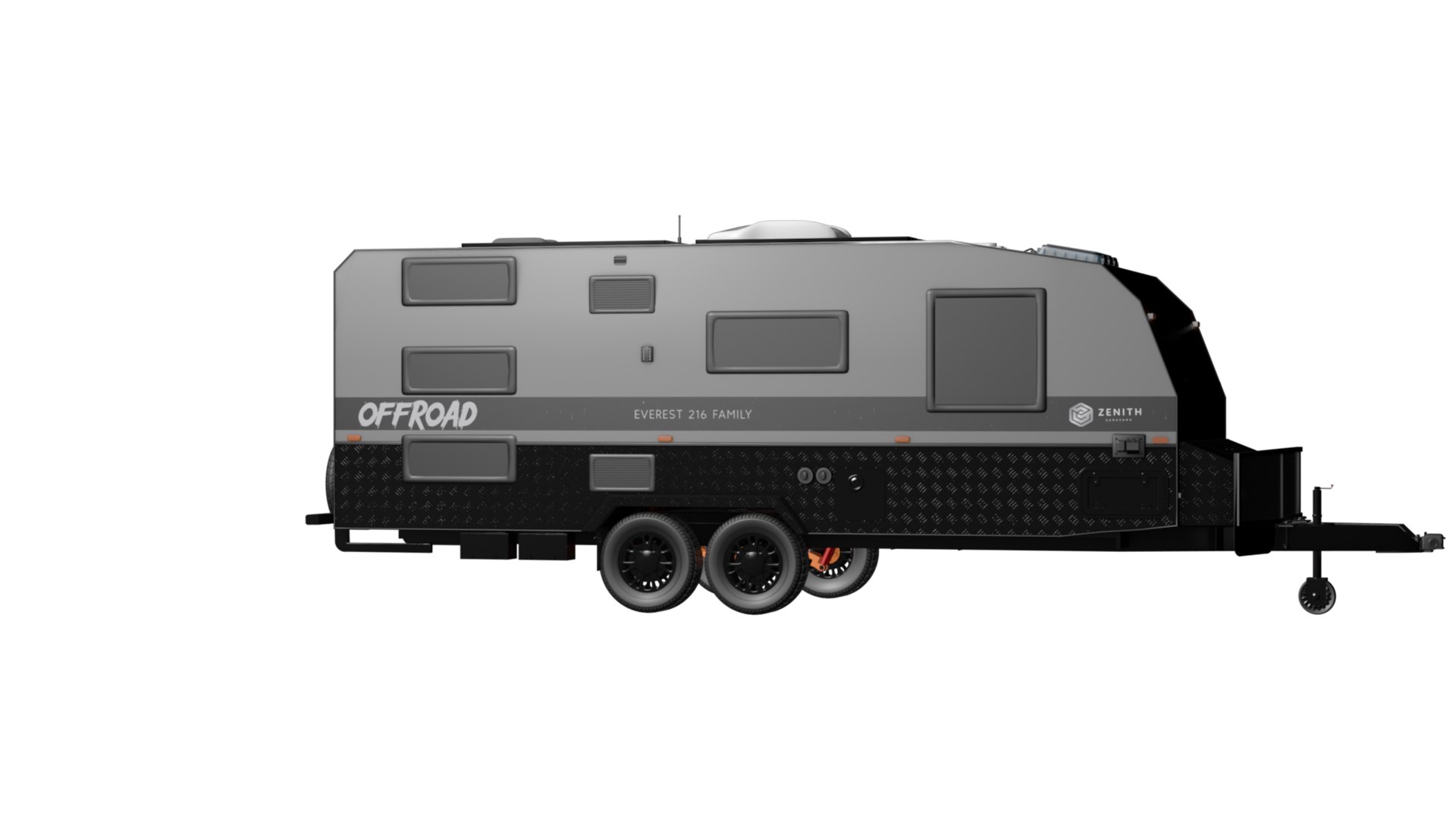 Caravan Camping Trailer Camper RV Campervan 3D Model - TurboSquid 2019952