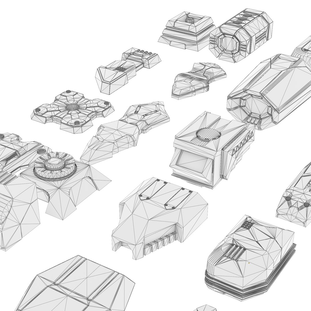 3D Kitbash Pack 150 PIECES - TurboSquid 2141643