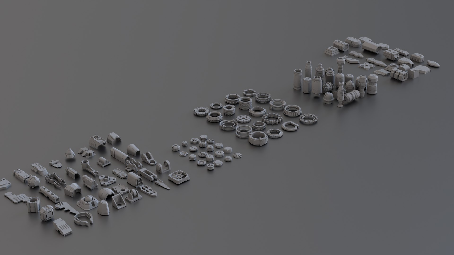 3D Kitbash Pack 150 PIECES - TurboSquid 2141643