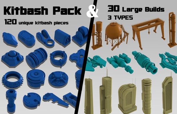 modelo 3d Paquete Kitbash - TurboSquid 2141643
