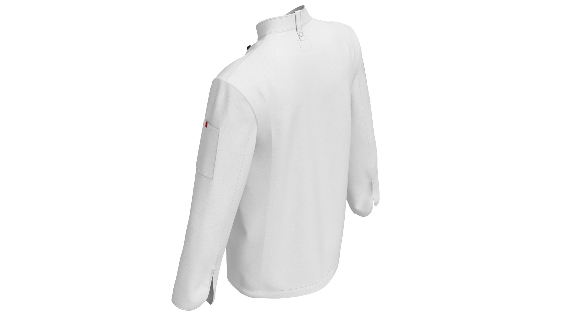 White Chef Jacket 3D Model - TurboSquid 2149443