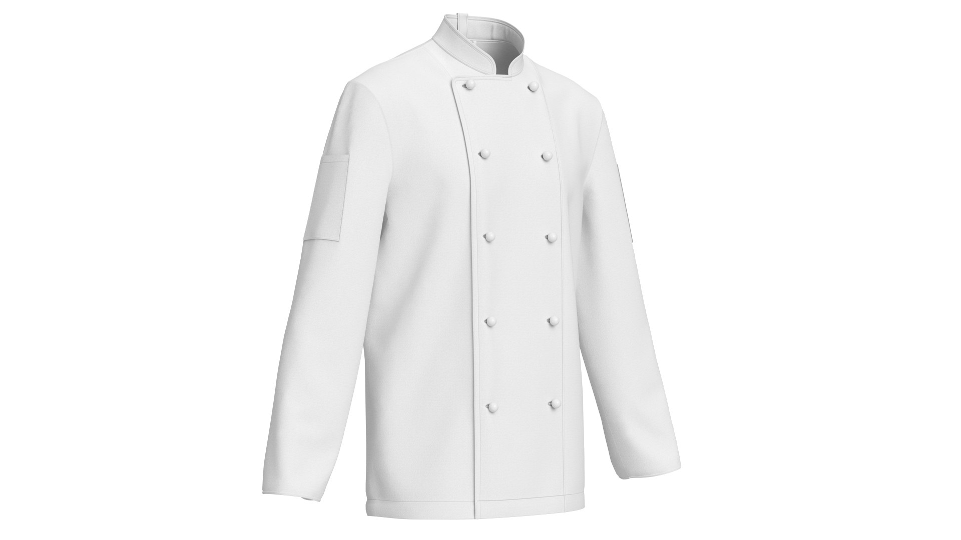 White Chef Jacket 3D Model - TurboSquid 2149443