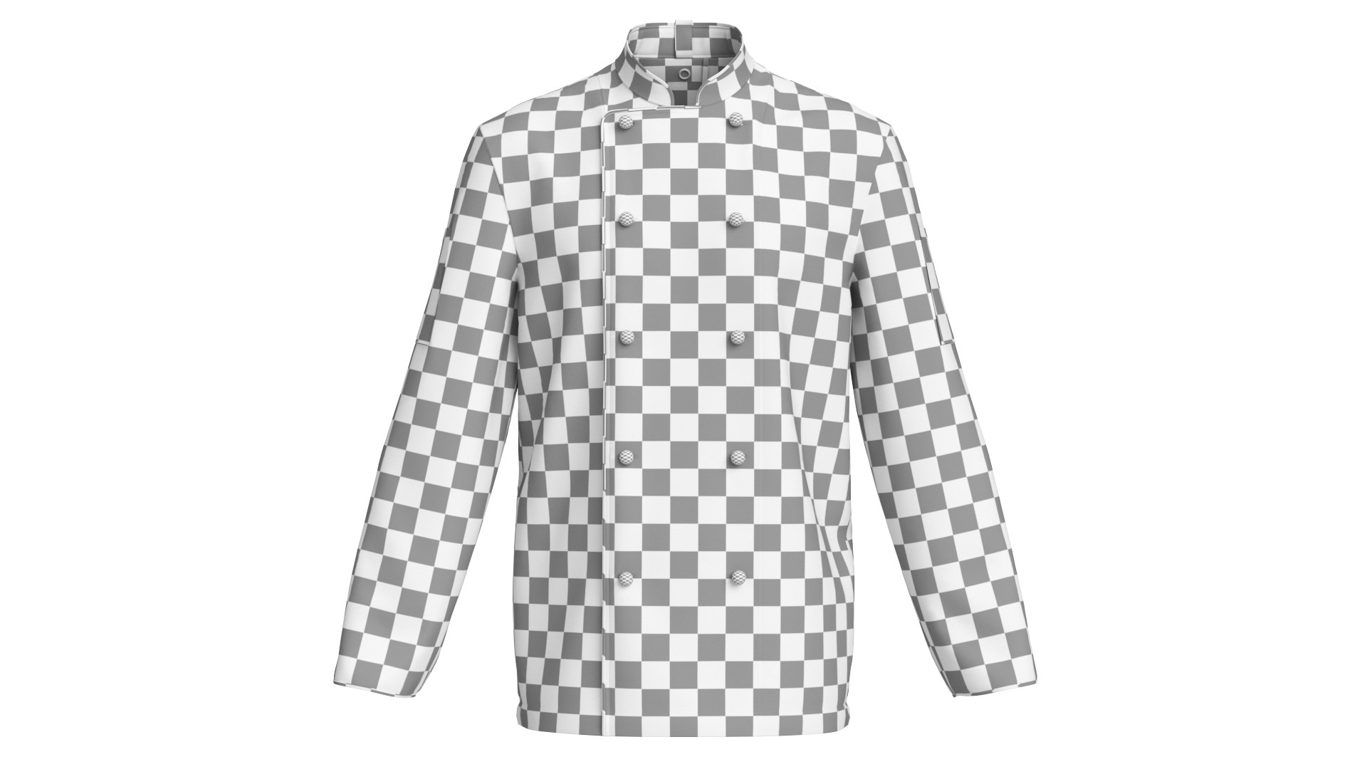 White Chef Jacket 3D Model - TurboSquid 2149443