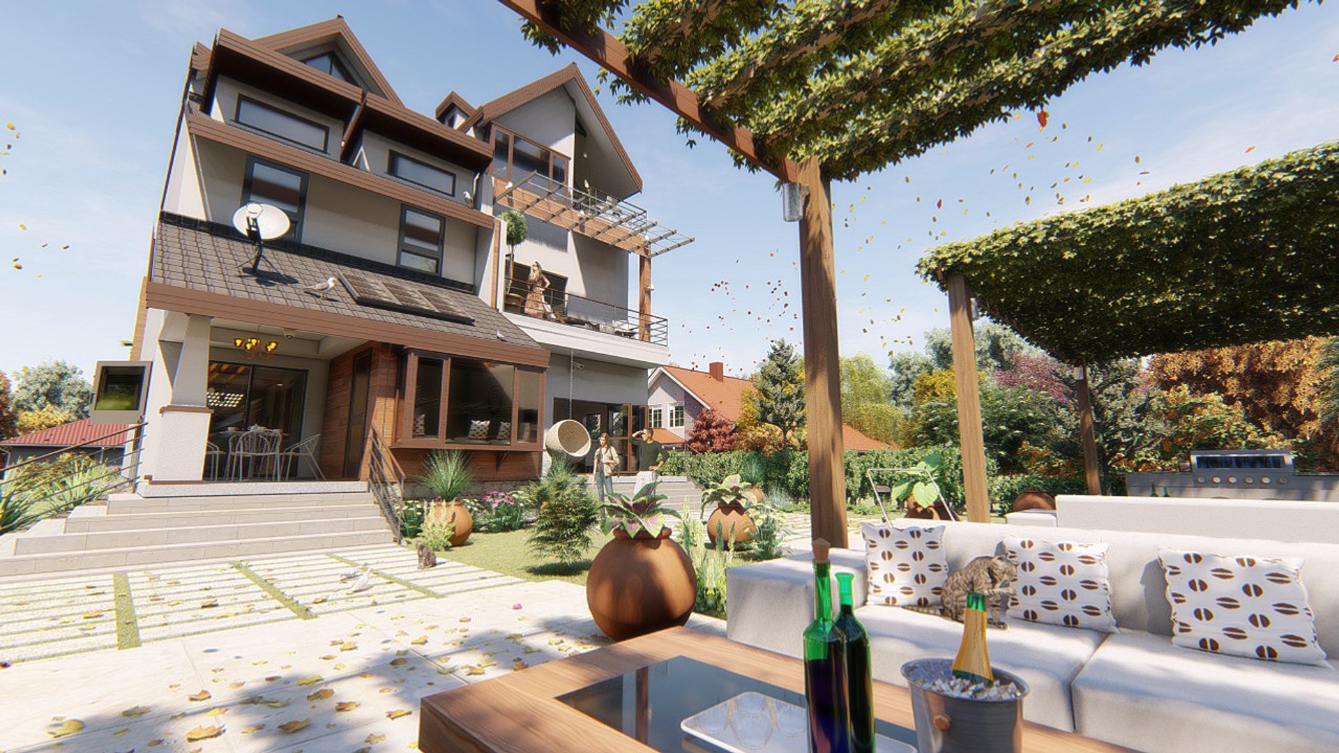 Duplex Building House 3D Model - TurboSquid 1443840