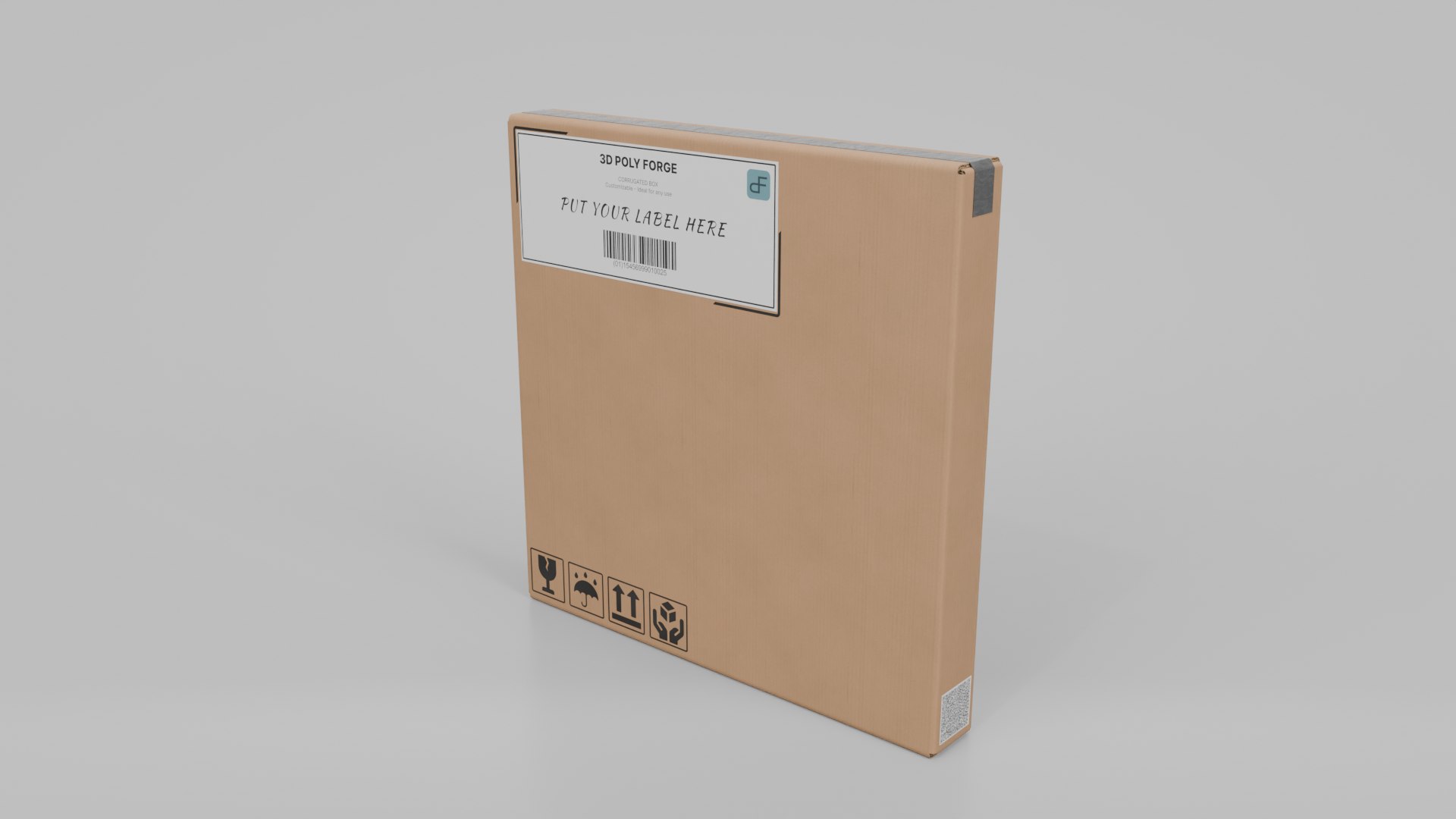 Cardboard Box R-044 - Rigged And Customizable 3D Model - TurboSquid 2415645